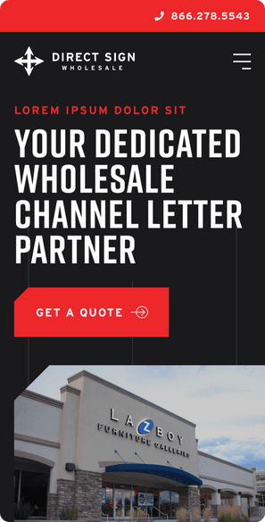 Direct Sign Wholesale | Our Work | Double Up Digital
